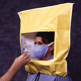 Hood for the Bitrex Fit Test, Fitted over N95 Particate Respirator ...