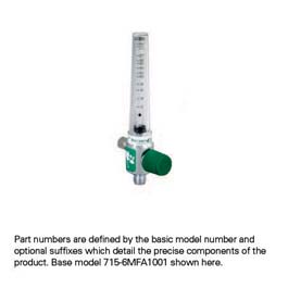 Oxygen Flowmeter, Low Flow, 0-200cc, DISS Male, Right Elbow | Tri-anim ...
